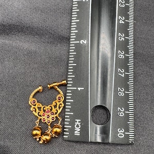 Flower Nose Ring/ CZ Stones Nose Rig/ Nuth/ Mukku Pudaka/ Mukuthi ...