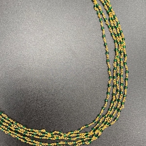 Green Beads Chain/ Green Crystal Beads Chain/ Emerald Beads/ Party Wear ...