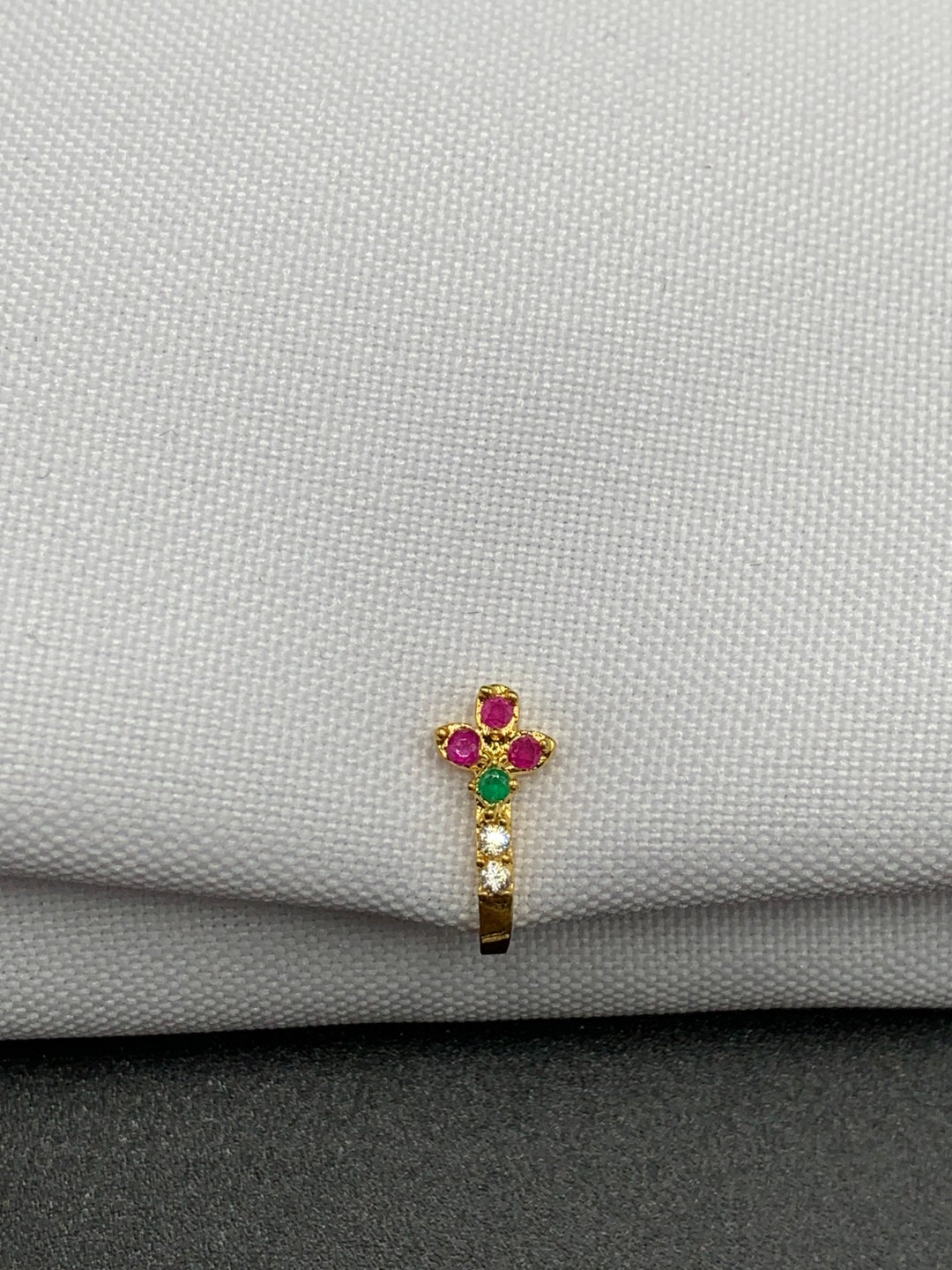 Nose Ring/ Nuth/ Mukuthi/ Mukku Pudaka/ Clip on Nose Ring/ Party Wear ...
