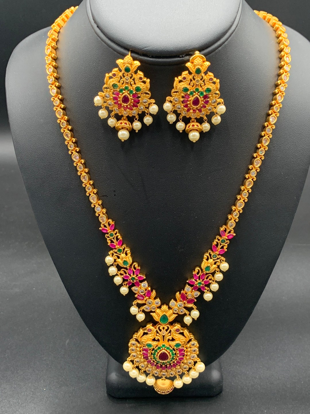 Antique Necklace Set/ Wedding Jewelry/ Party Wear Necklace/ Traditional ...