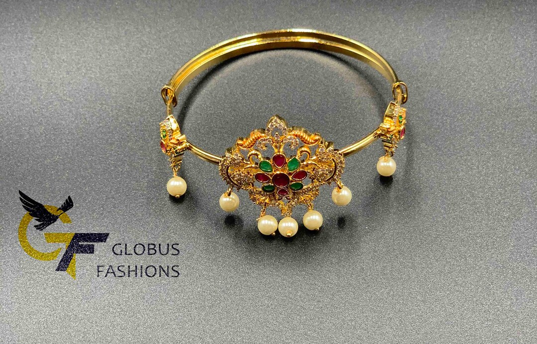 Armlet/ Bajubund/ Bangle Type Armlet/ Traditional Armlet/ Stones Armlet ...