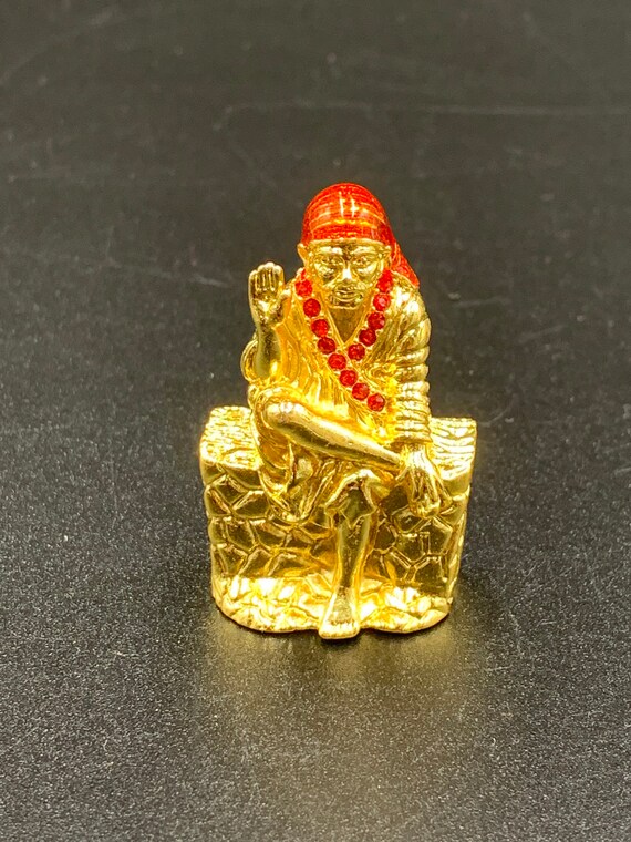 Gold Saibaba Idol/ Puja Idol/ Gold Idol/ Stones Idol/ Lord | Etsy