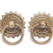 3.00" Solid Brass Sun Flower Ring Pull Knobs | Retro Solid Round Ring ...