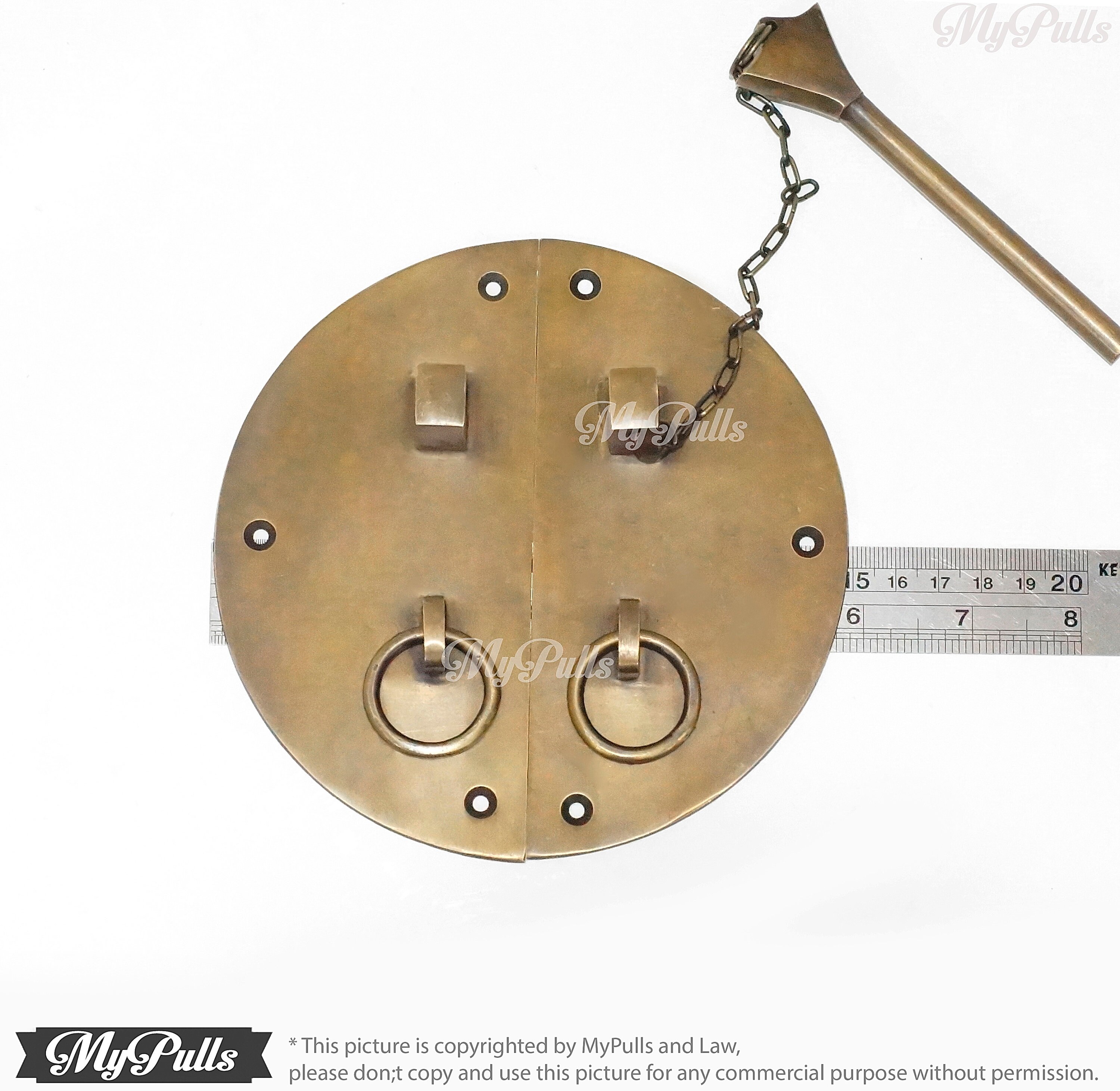 5.90 Solid Brass Retro Round Latch With Ring Pull | Etsy