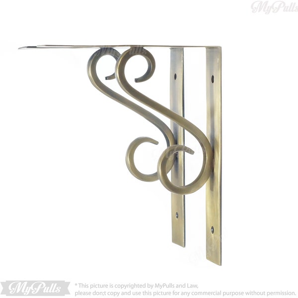 Brass Shelf Brackets - Etsy