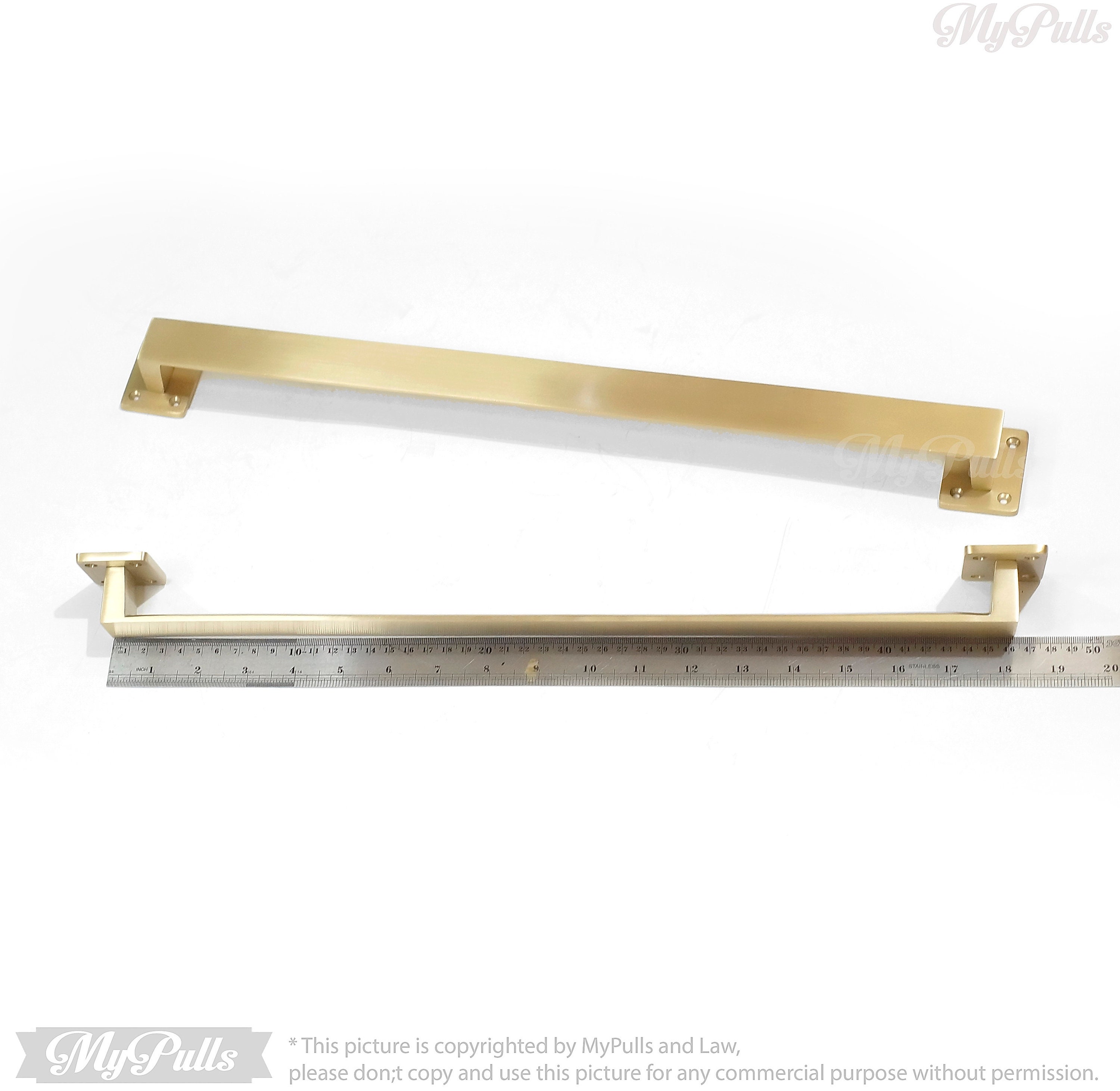 18 Inches Solid Brass Long Door Handle Pull Hardware - Etsy
