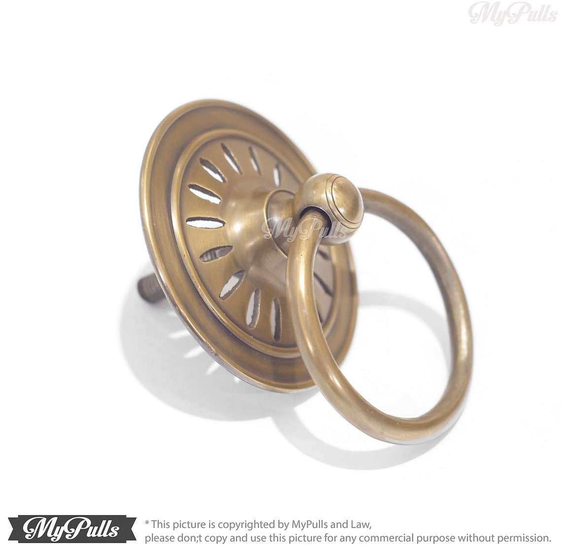 3.54" 2 Pcs Solid Brass Big Round Ring Pull Handle | Brass Door Cabinet ...