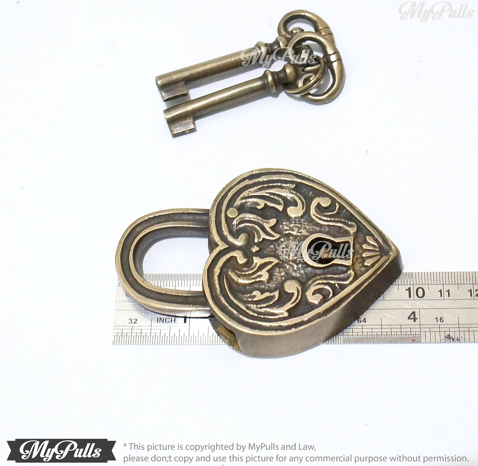 Solid Brass Engraved Love Lock Heart Lock Custom Lock | Etsy