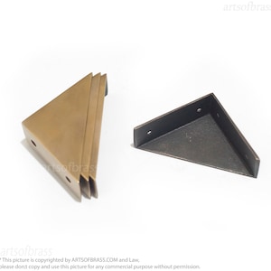 Decorative Solid Brass Corner Protector Bracket - Table Guard Brace ...