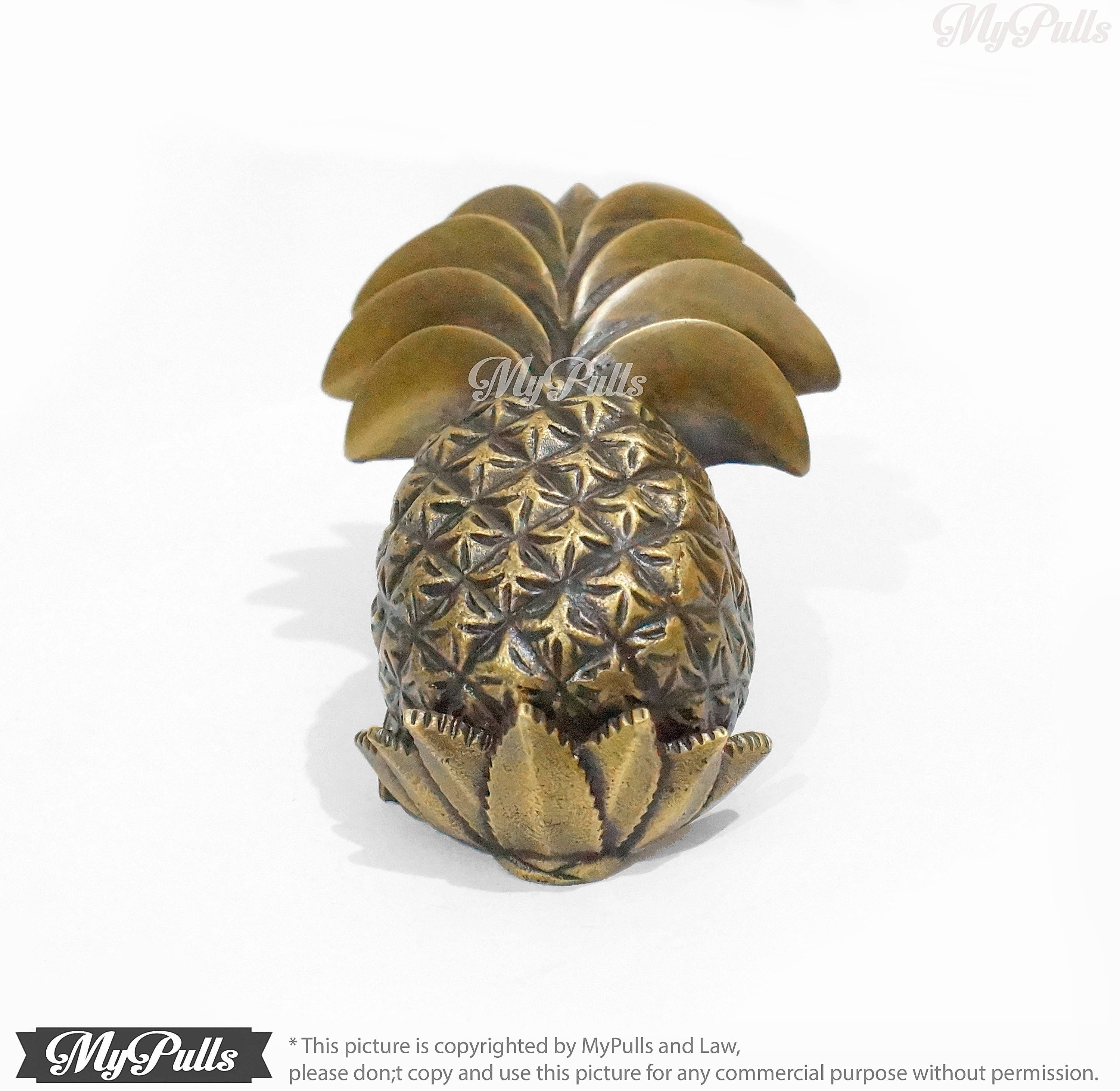 4.80" Solid Brass Retro Pineapple Pull Knob Cabinet Drawer Dresser ...