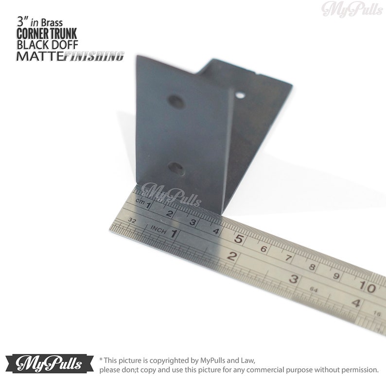 3.00 4 Pcs Brass Corner Trunk Black Doff Finishing - Etsy