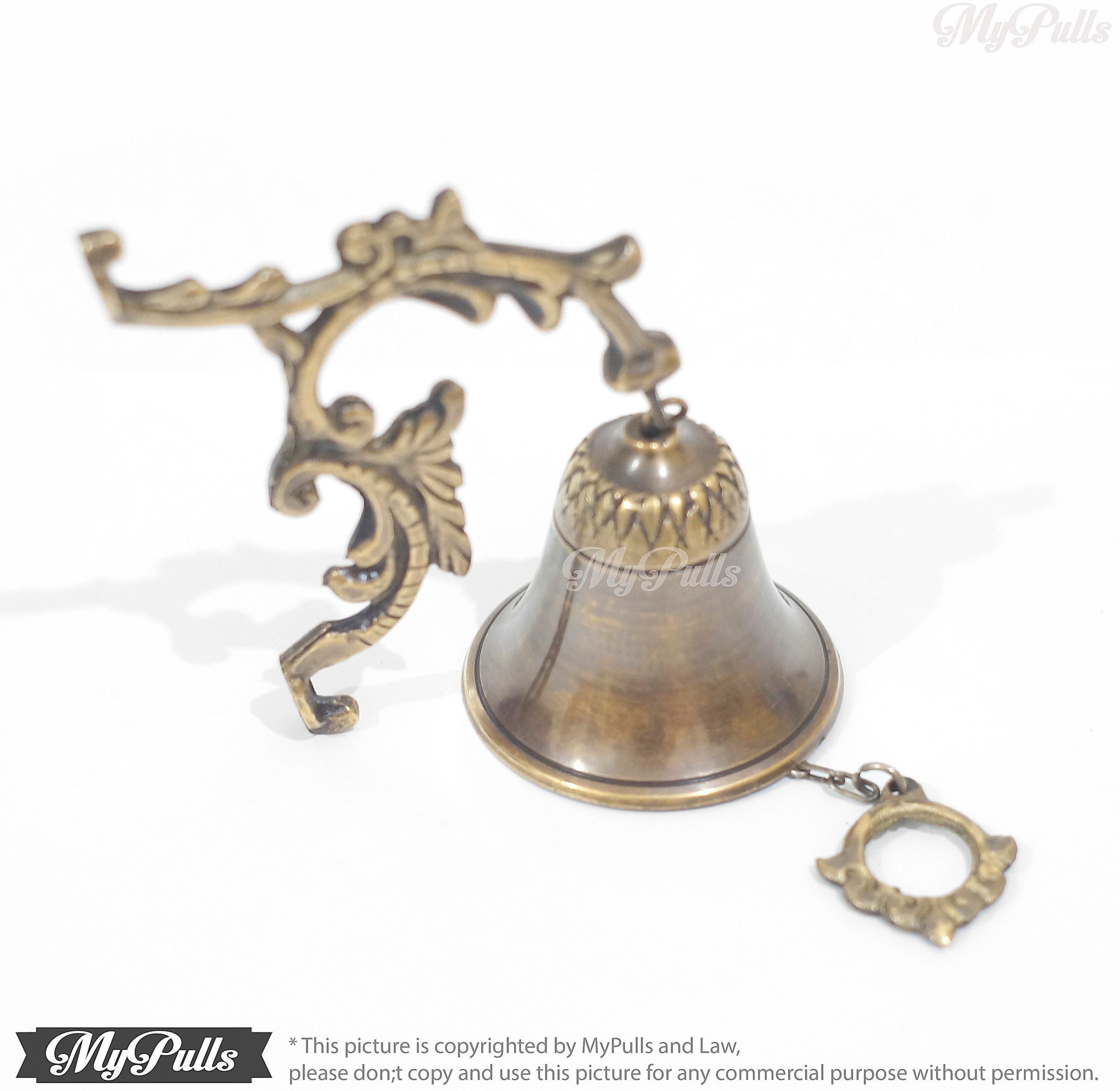 5.90" Inches Solid Brass Retro Door Bell | Classic Gate Front Door Bell ...