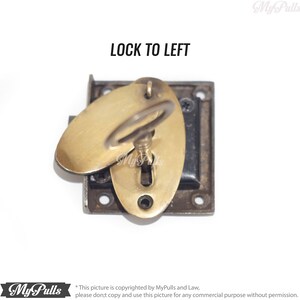 Solid Brass Key Lock Set With Brass Retro Oval With Cap Key Hole Cover ...