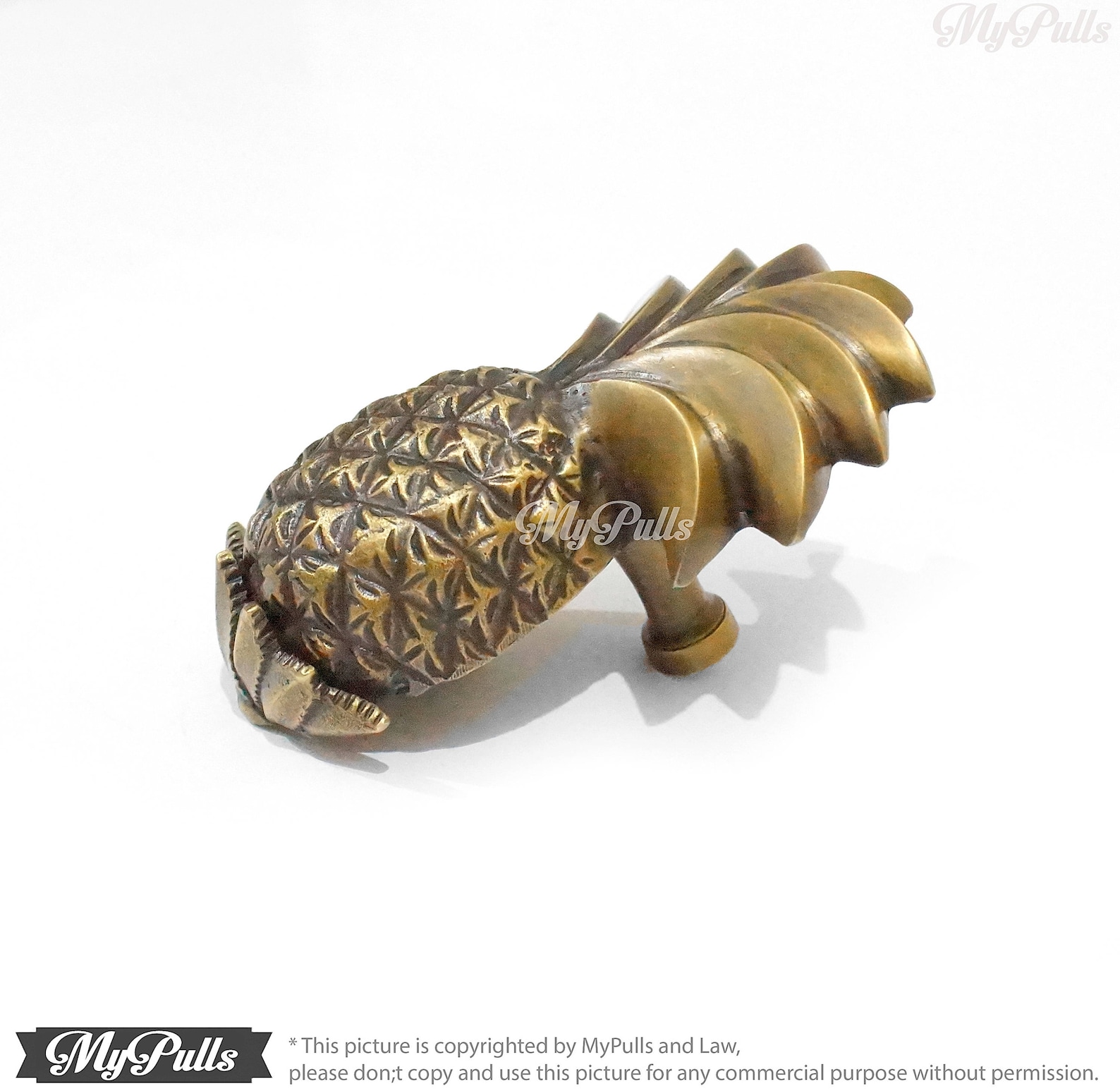 4.80" Solid Brass Retro Pineapple Pull Knob Cabinet Drawer Dresser ...