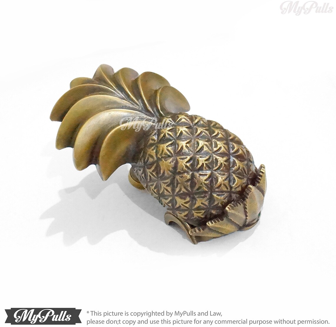 4.80" Solid Brass Retro Pineapple Pull Knob Cabinet Drawer Dresser ...