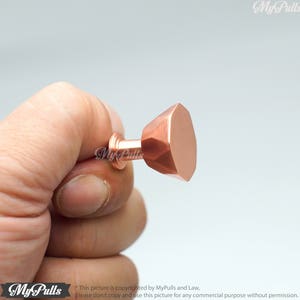 Solid Brass Red Rose Retro Diamond Wedges Knobs | Solid Knobs Handle ...