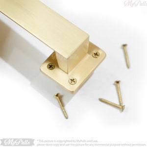 18" Inches Solid Brass Long Door Handle Pull Hardware Cabinet Brass ...