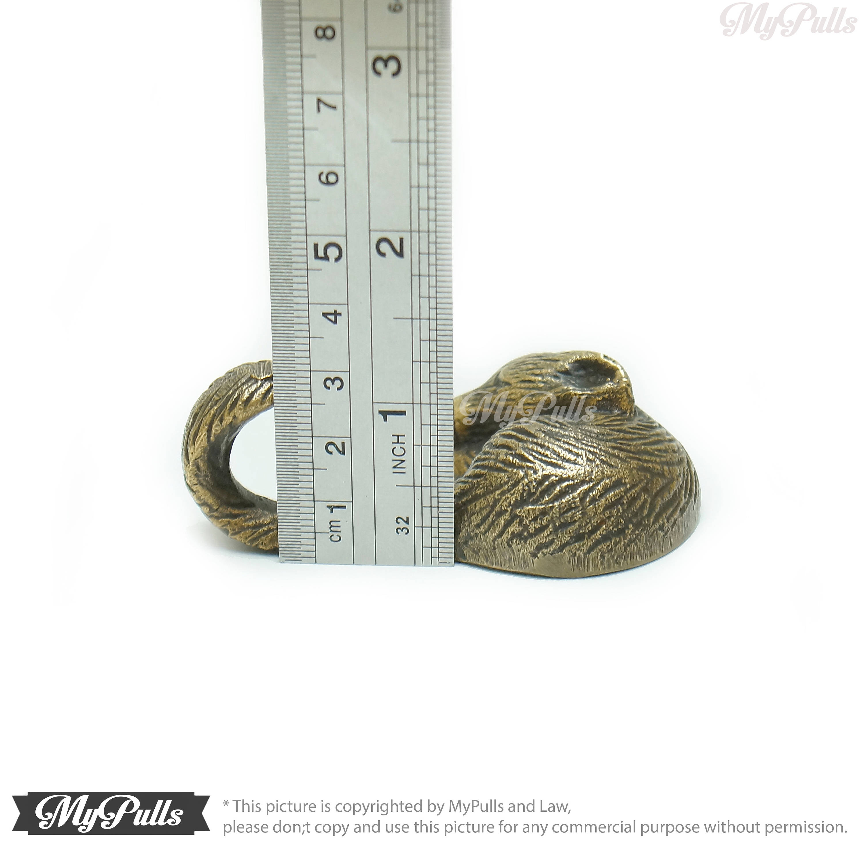 3.03 in Pair Brass Sleeping Fox Hooks Woodland Strong | Etsy