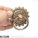 3.00" Solid Brass Sun Flower Ring Pull Knobs | Retro Solid Round Ring ...