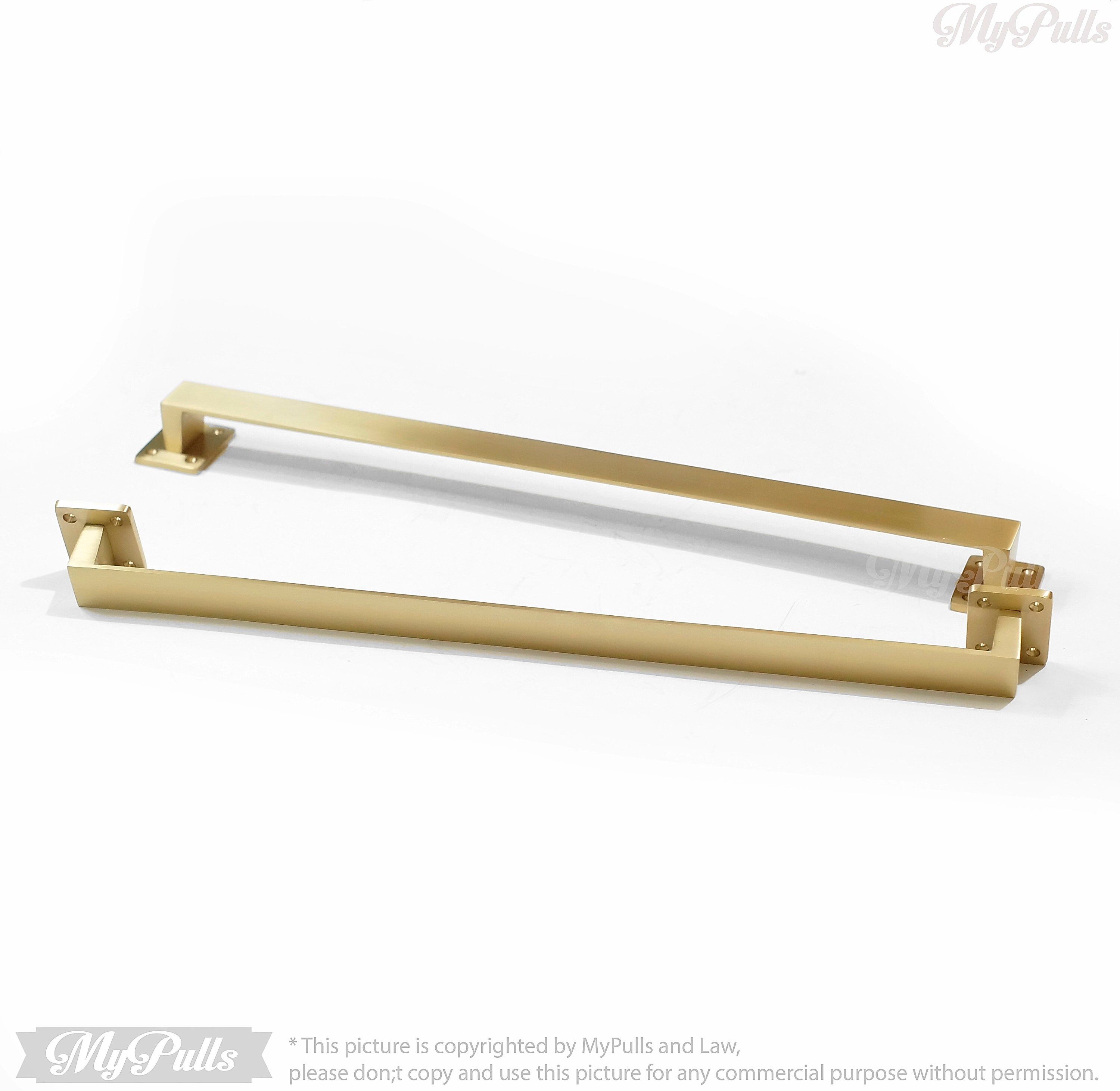 18" Inches Solid Brass Long Door Handle Pull Hardware Cabinet Brass ...