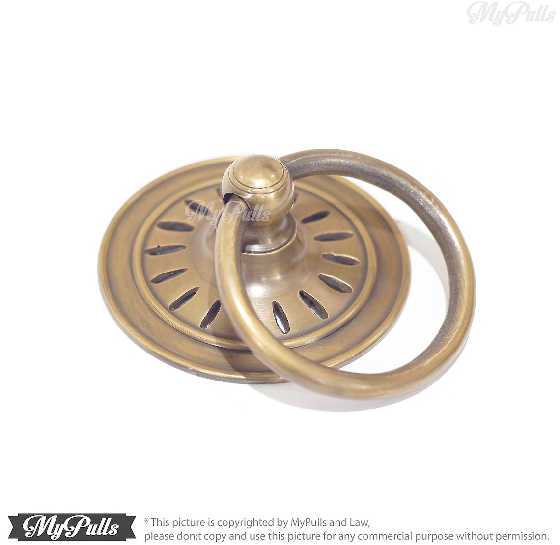 3.54" 2 Pcs Solid Brass Big Round Ring Pull Handle | Brass Door Cabinet ...
