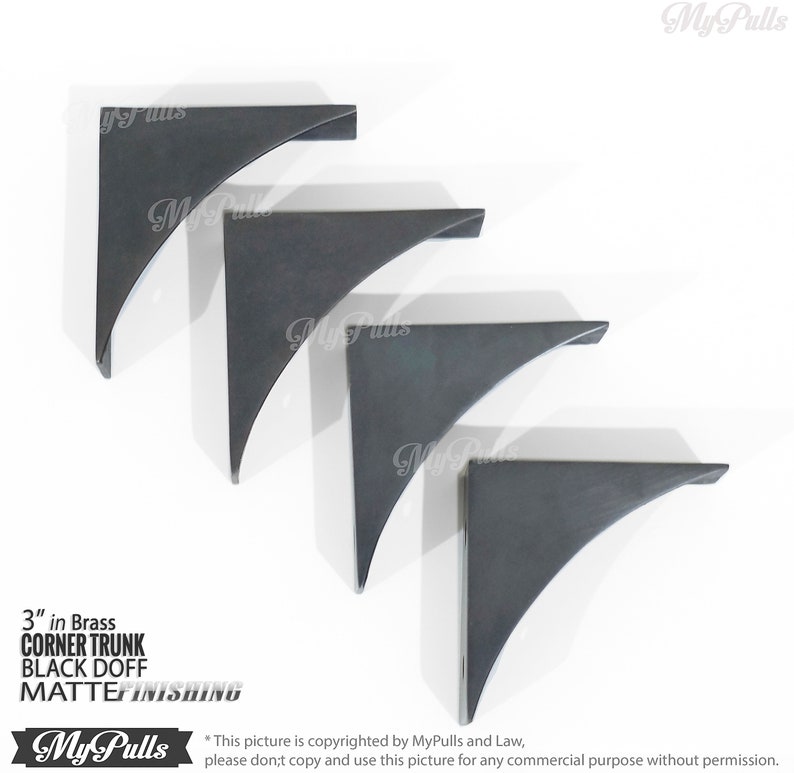 3.00 4 Pcs Brass Corner Trunk Black Doff Finishing - Etsy