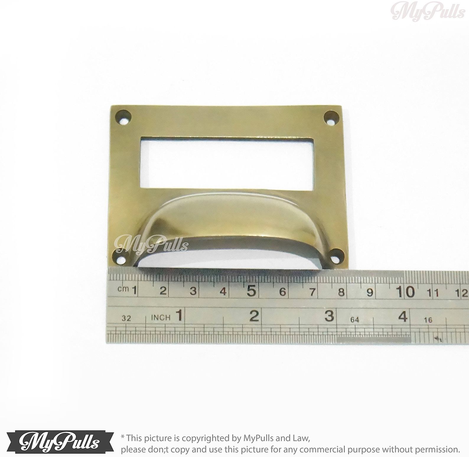 Solid Brass Retro Filing Card Holder Drawer Pull | Label Frames | Label ...