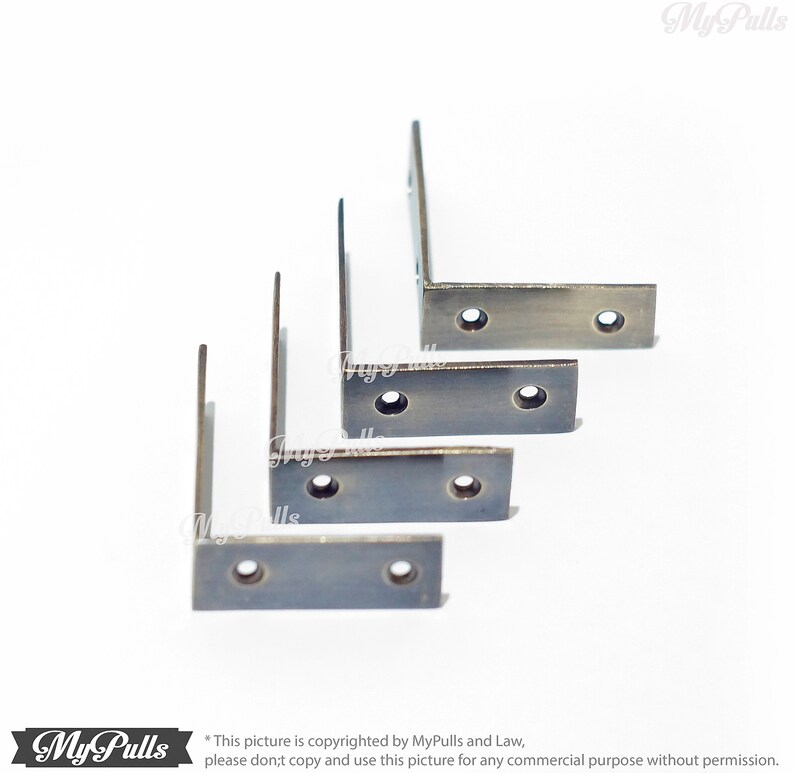 1.96" Lot 4 Pcs Brass Corner Trunk Protector | Retro Solid Brass Trunk ...