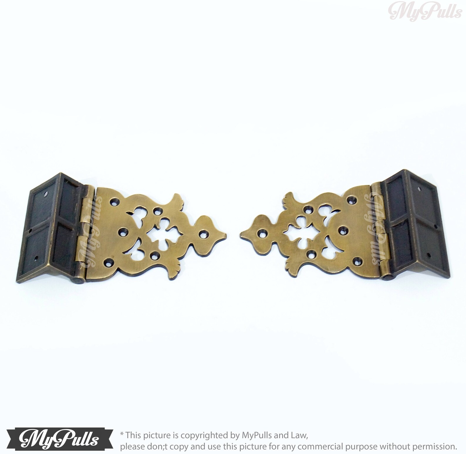 3.54" Inches Solid Brass Classic U Type Hinges Escutcheon Cabinet ...