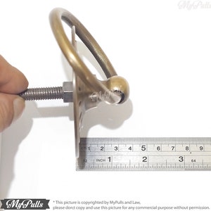 3.54" 2 Pcs Solid Brass Big Round Ring Pull Handle | Brass Door Cabinet ...