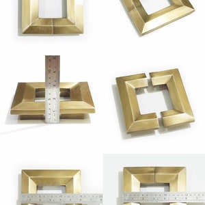 Solid Brass Square Obi Pull - Elegant Brass Door Handle for Cabinets ...