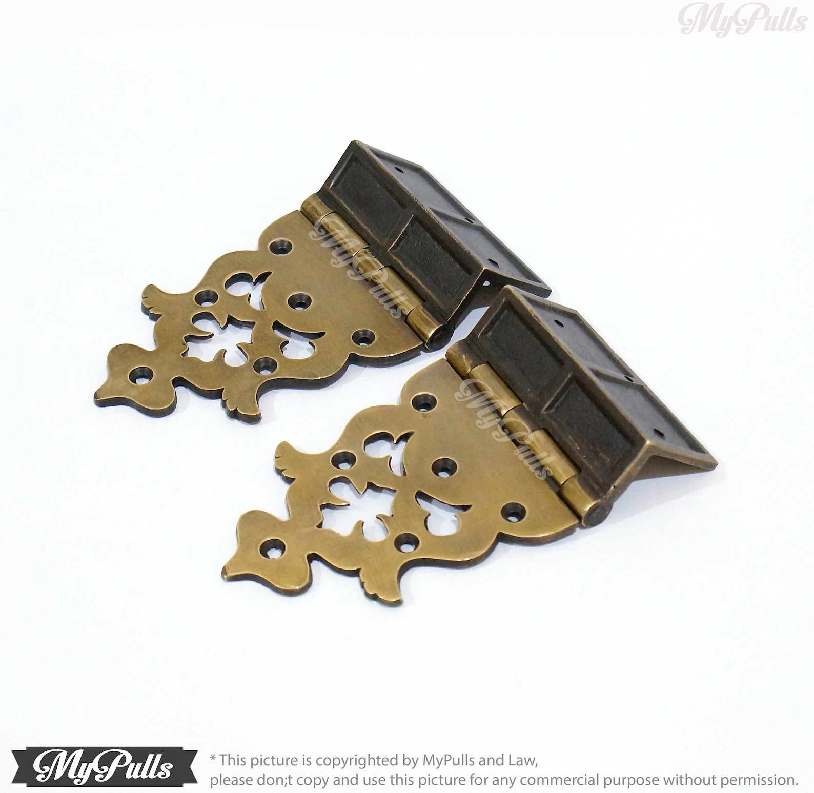 3.54" Inches Solid Brass Classic U Type Hinges Escutcheon Cabinet ...