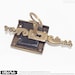 Solid Brass Key Lock Set With Brass Retro Vertical Key Hole Cover Plate ...