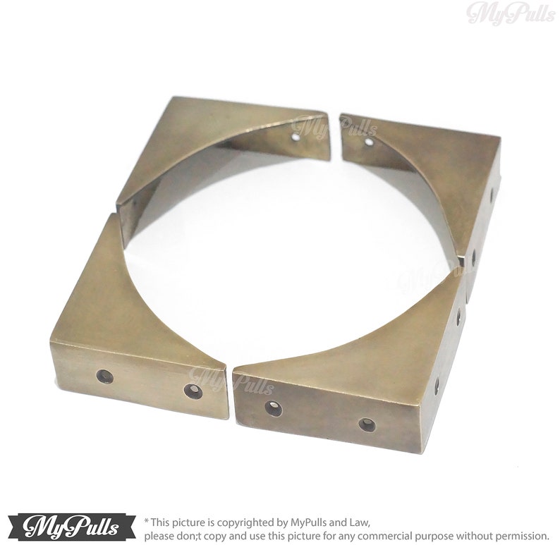 3x 1 Inches Height 4 Pcs Solid Brass Arc Corner - Etsy UK