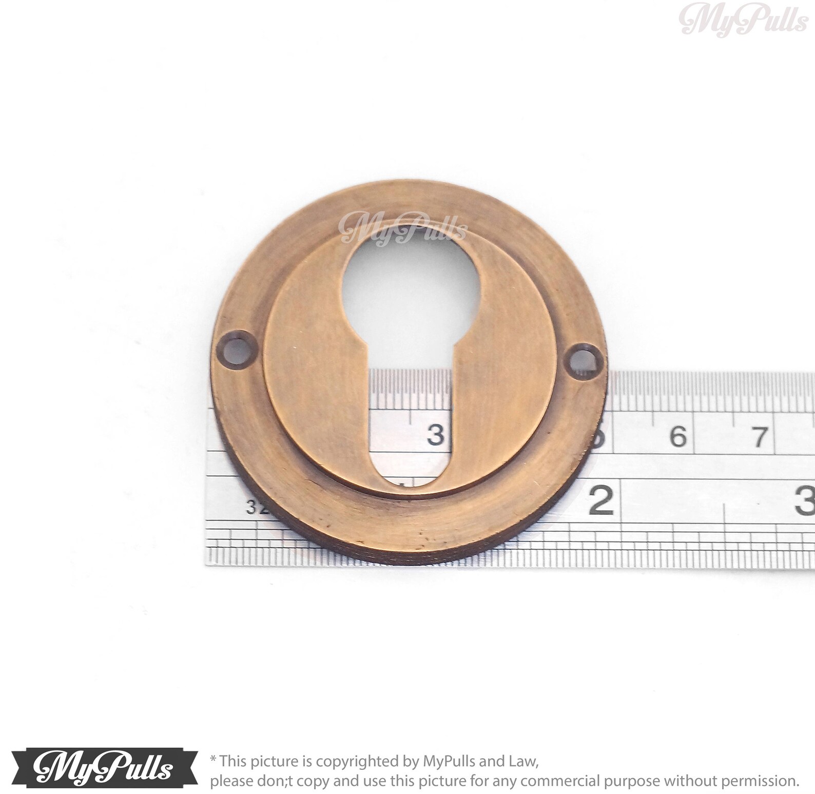 Set 2 Brass Old Retro Escutcheon Key Hole / Concealed Fix Euro | Etsy