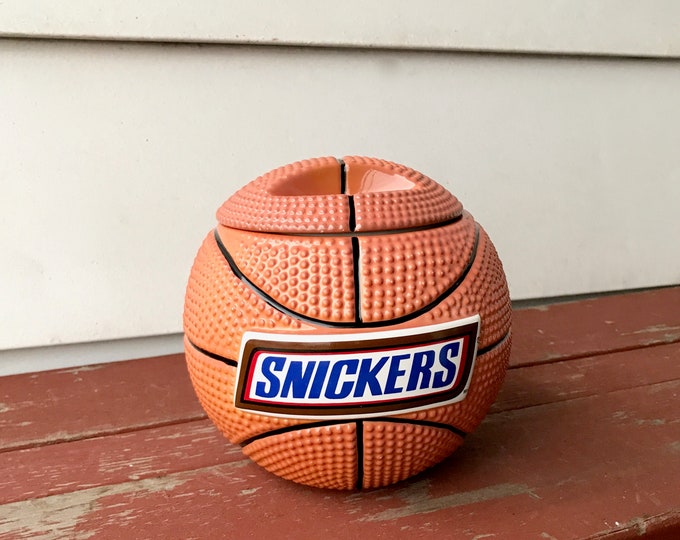 Basketball Cookie Jar, Ceramic Snickers Basketball Jar, National ...