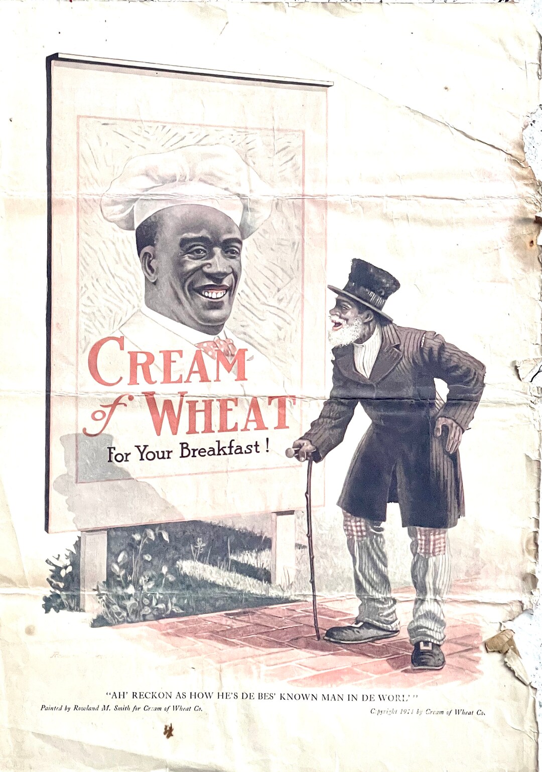 1919 Cream of Wheat Illustration, Needlecraft Magazine, Ah Reckon as ...