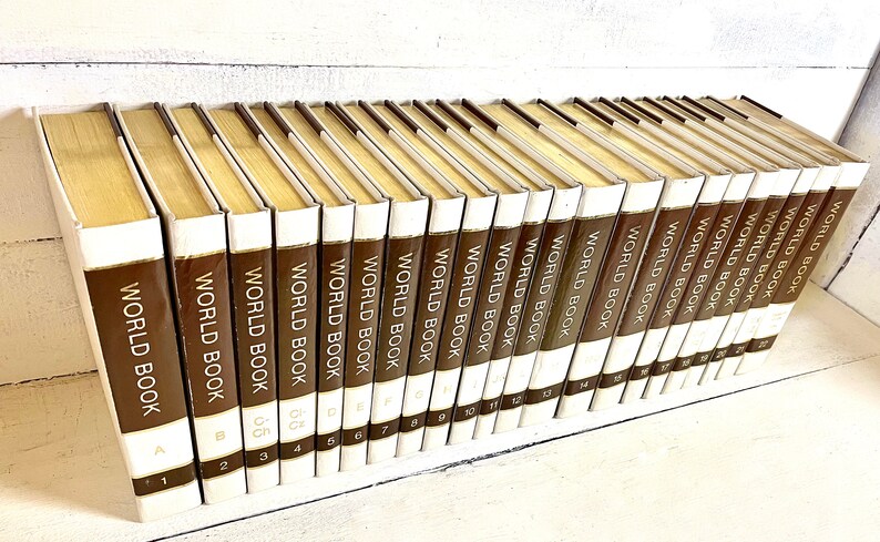 1972 World Book Encyclopedia Set A-Z 22 Books in All Brown - Etsy