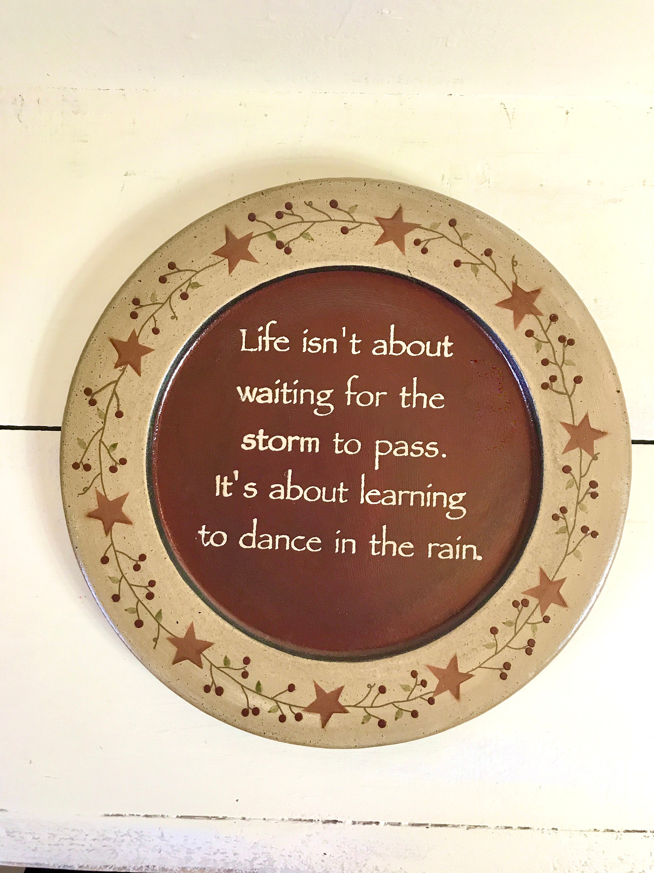 Dance in the Rain Plate, 13 Inches in Diameter, Barbara Lloyd Plate ...