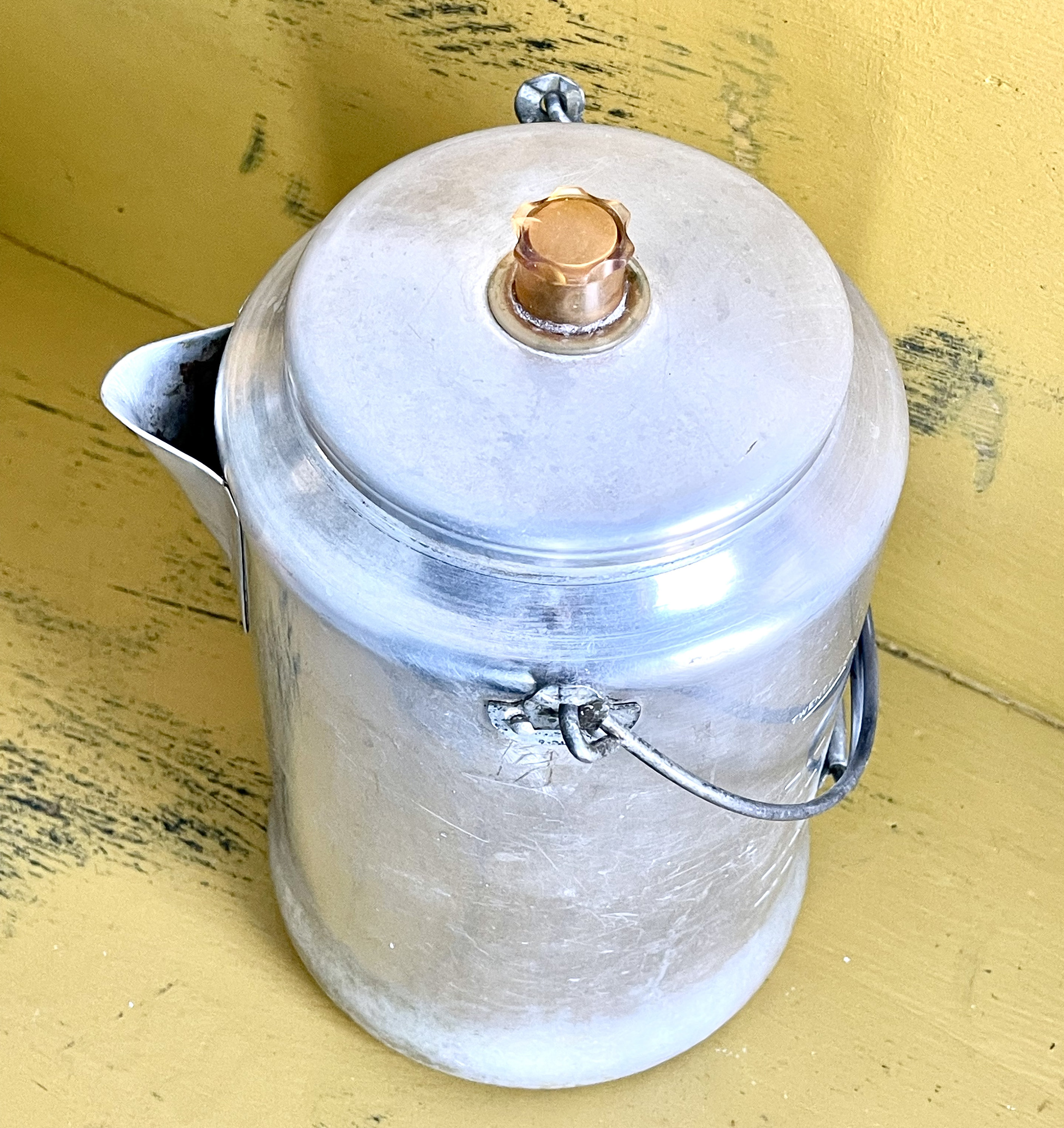 Large Aluminum Coffee Pot, Percolator, 20 Cup Capacity, Vintage Coffee ...