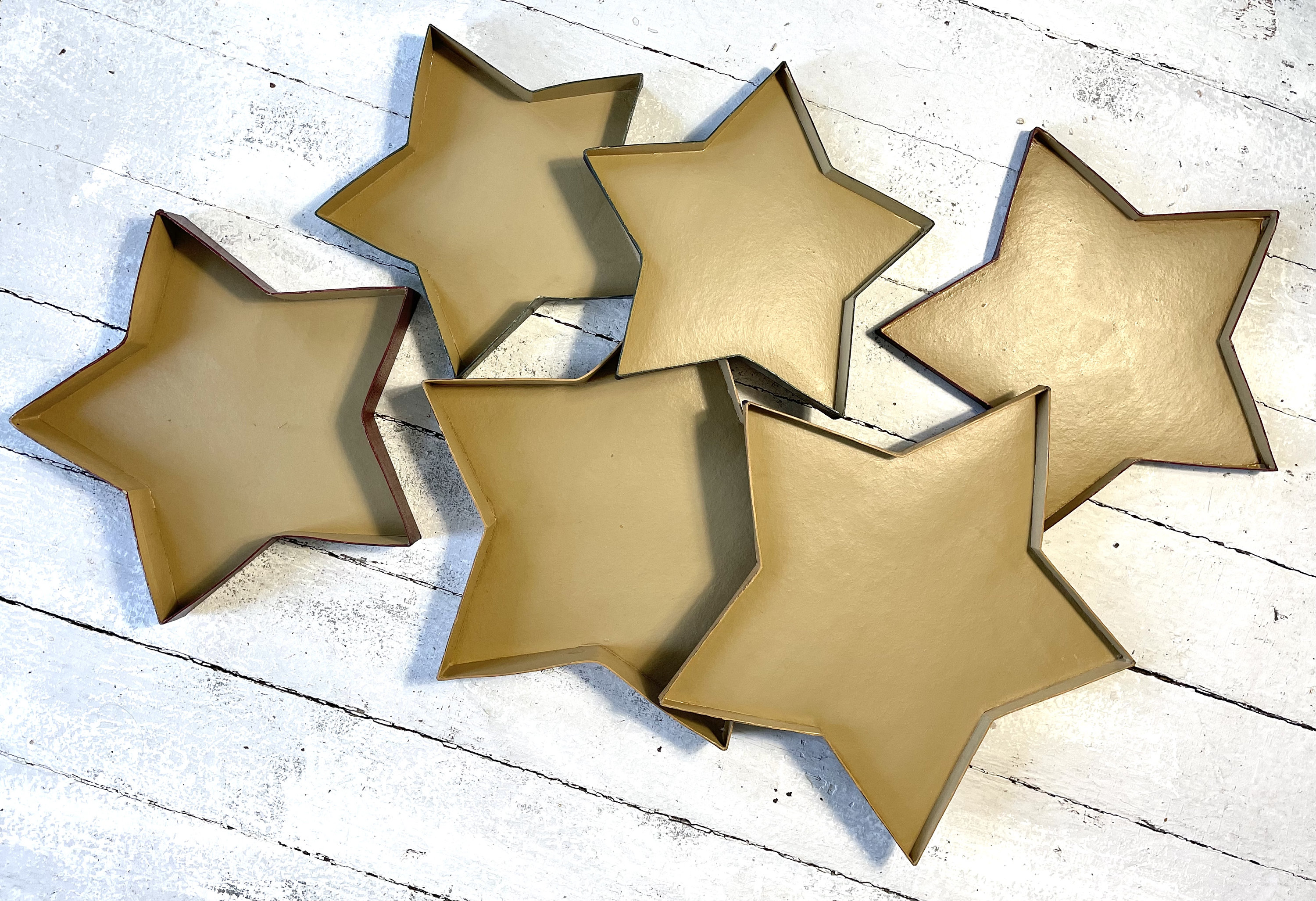 Three Star Shaped Boxes Rustic Stars Gift Giving Boxes - Etsy