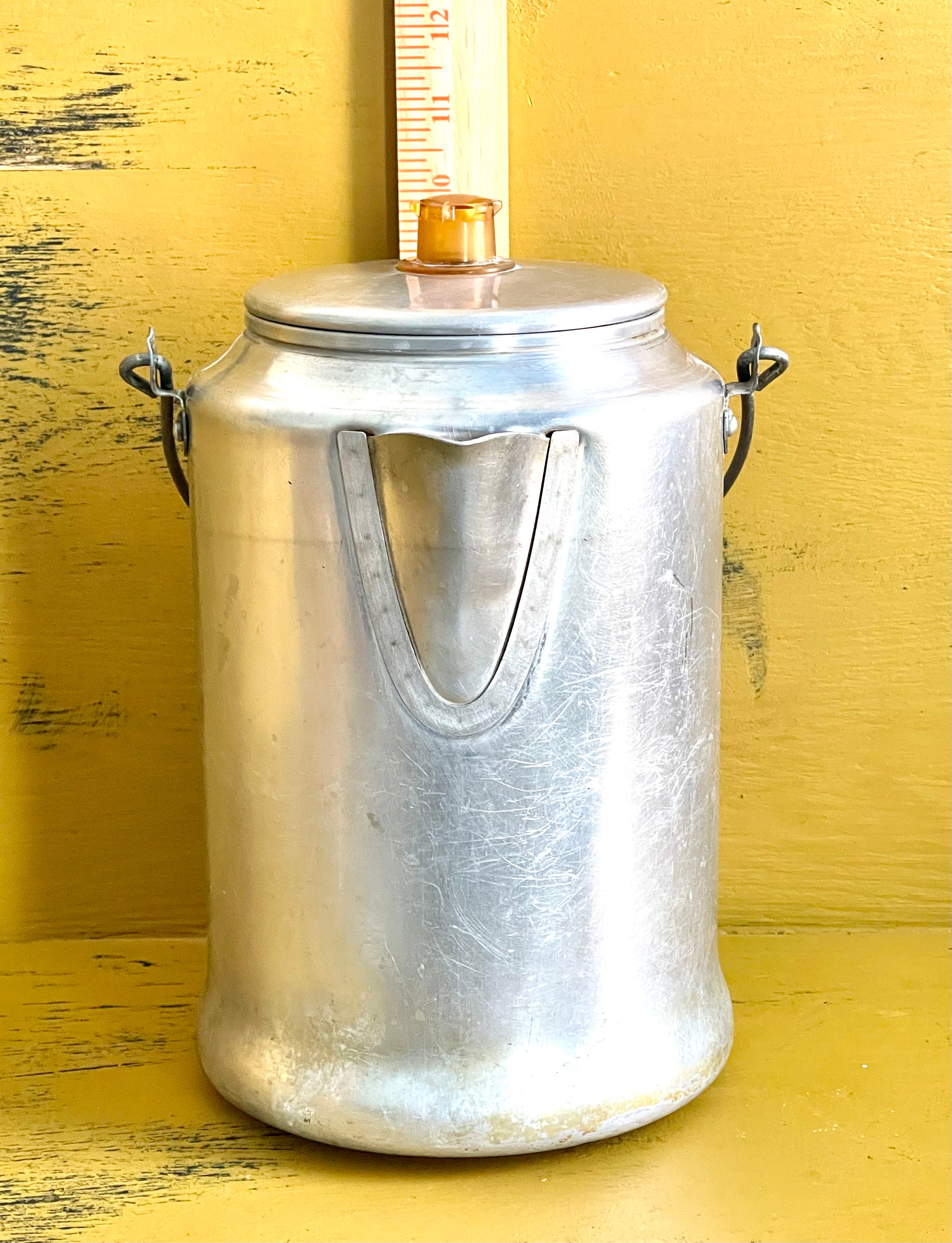 Large Aluminum Coffee Pot, Percolator, 20 Cup Capacity, Vintage Coffee ...