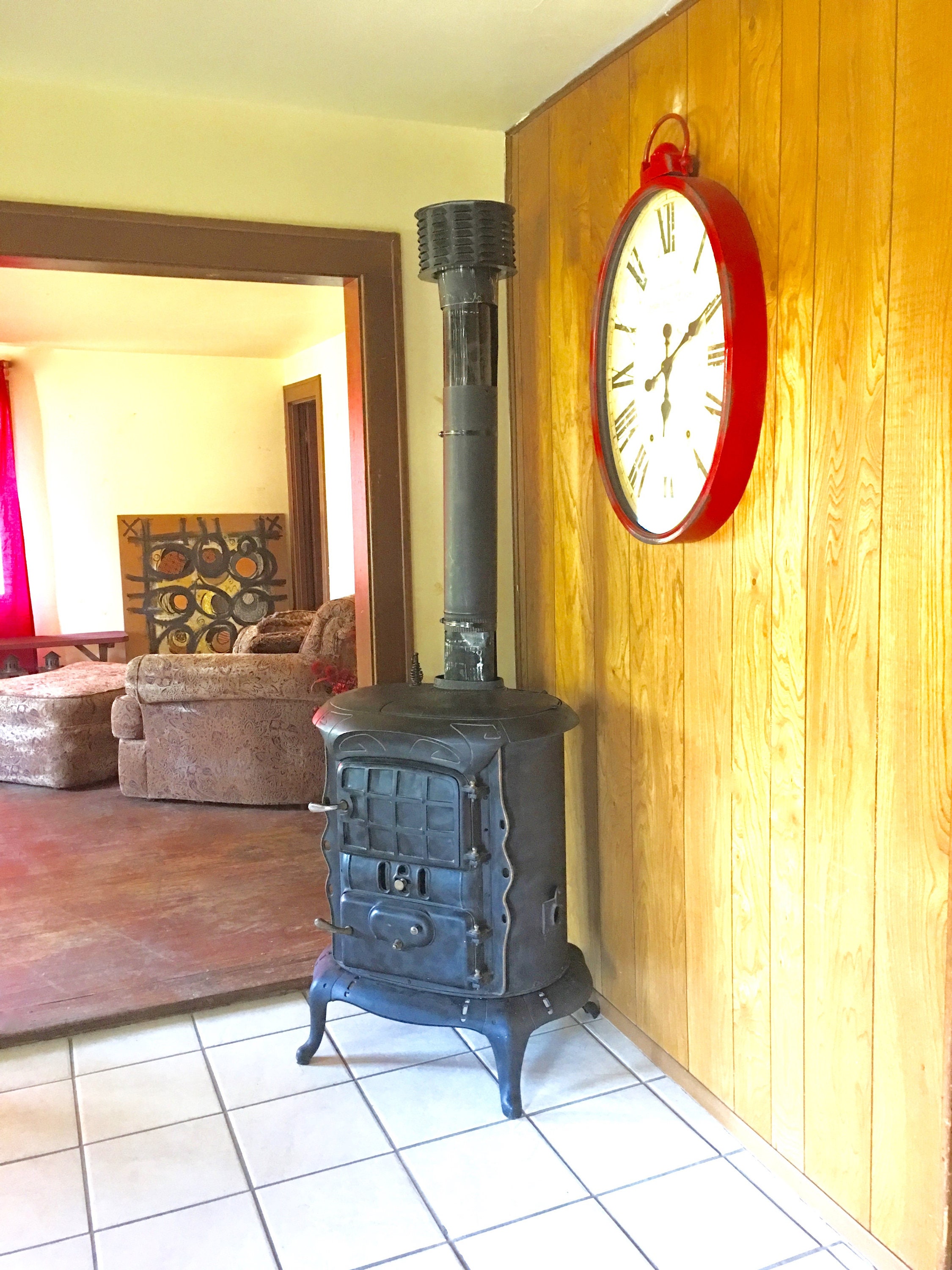 Antique Parlor Stove, Montgomery Ward, Pot Belly, Glorious Windson ...