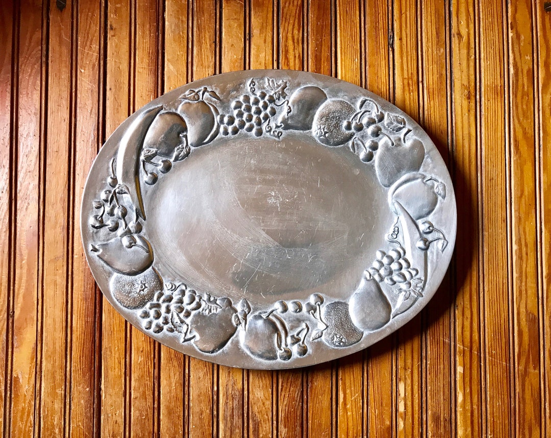 20" Oval Platter, Wilton Armetale, Armetale RWP Grapes Oblong Tray ...