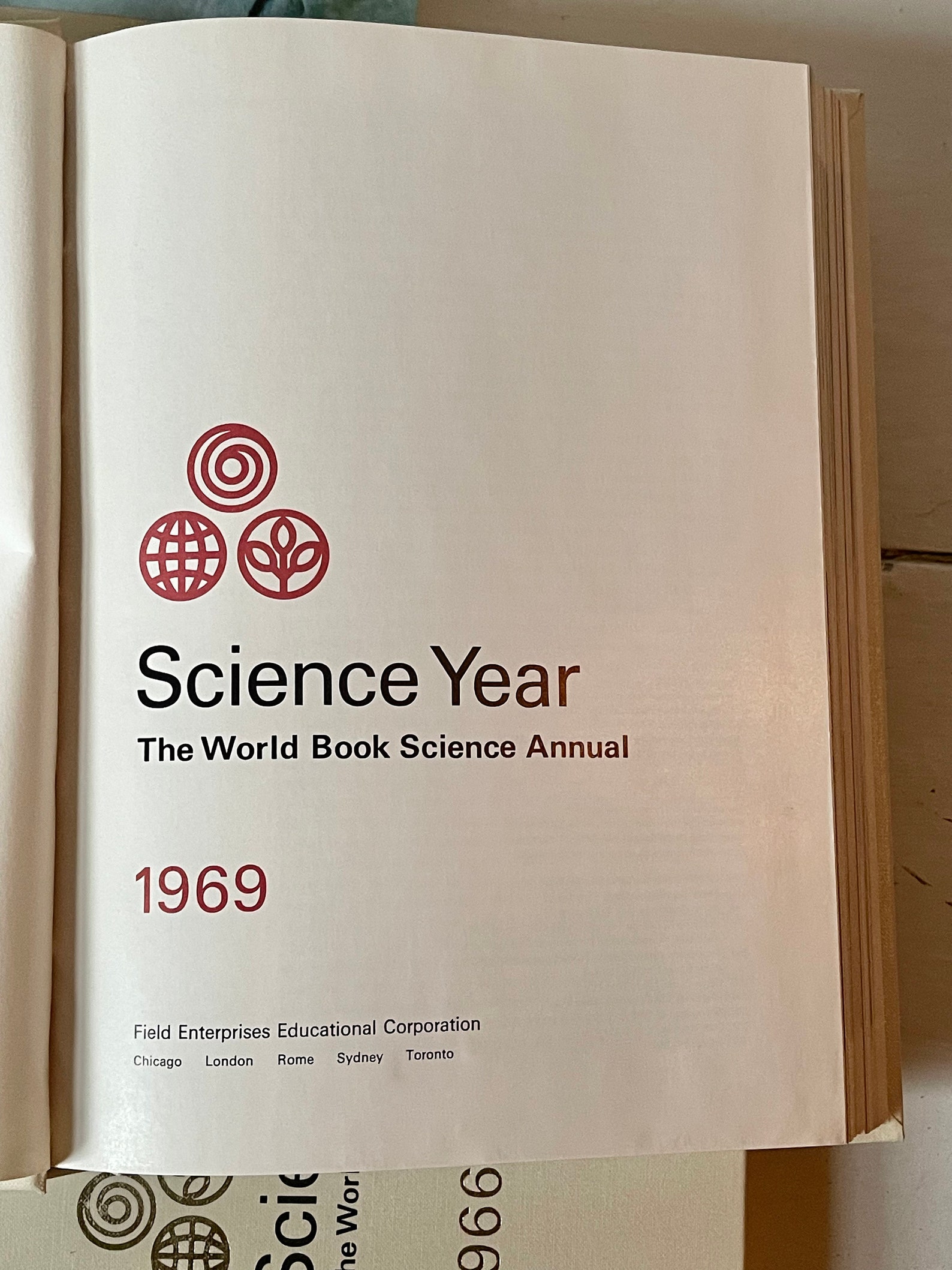 Vintage World Book SCIENCE YEAR Volumes, 1966, 1967, 1968 and 1969 ...