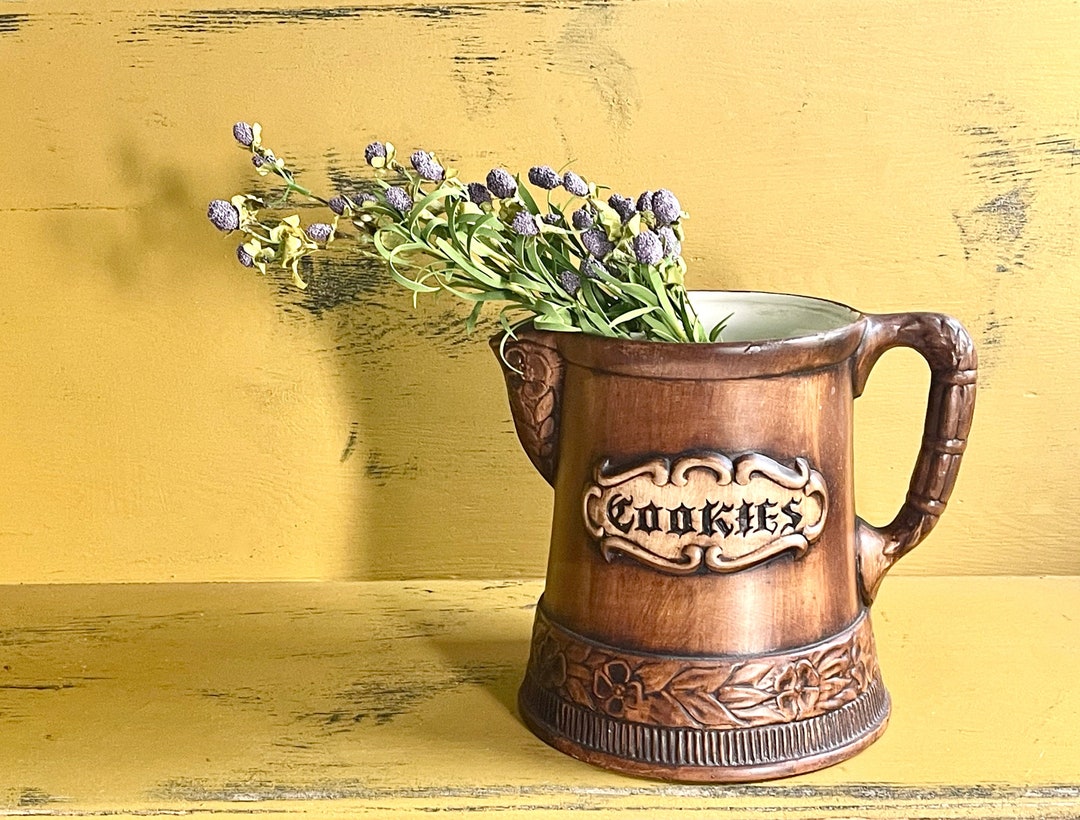 Treasure Craft Cookies Pitcher, NO LID, Vintage Cookie Jar, Rustic ...
