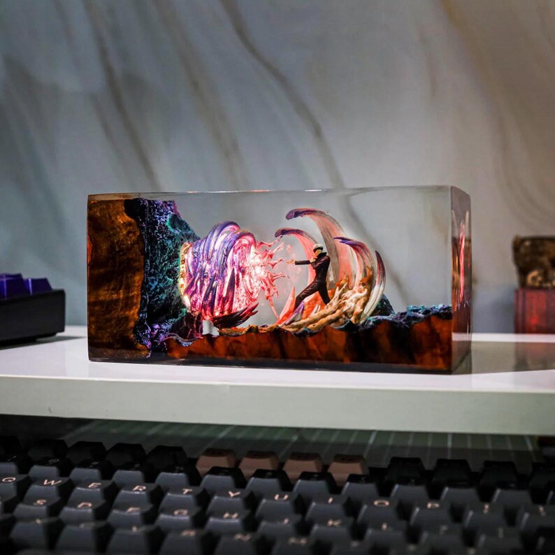 Gojo Satoru Jujutsu Kaisen Epoxy Resin Lamp LED Lightbox Handmade Anime ...