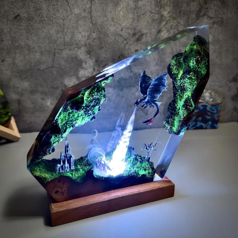 Toothless Dragon Resin Lamp, How to Train Your Dragon LED Night Light ...