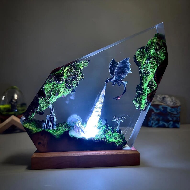 Toothless Dragon Resin Lamp, How to Train Your Dragon LED Night Light ...