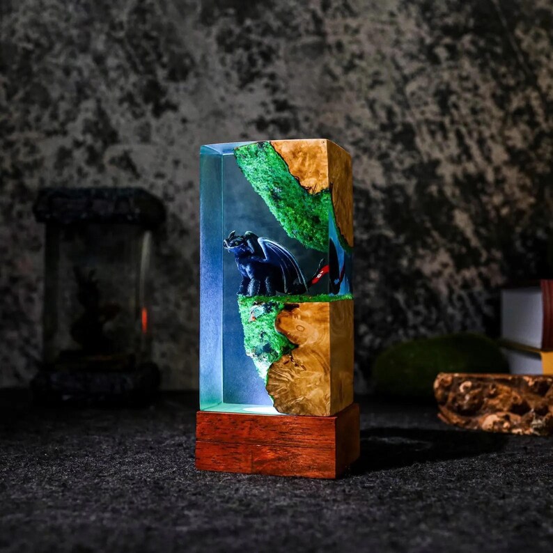 Toothless Resin Lamp | How to Train Your Dragon LED Light | Dragon ...